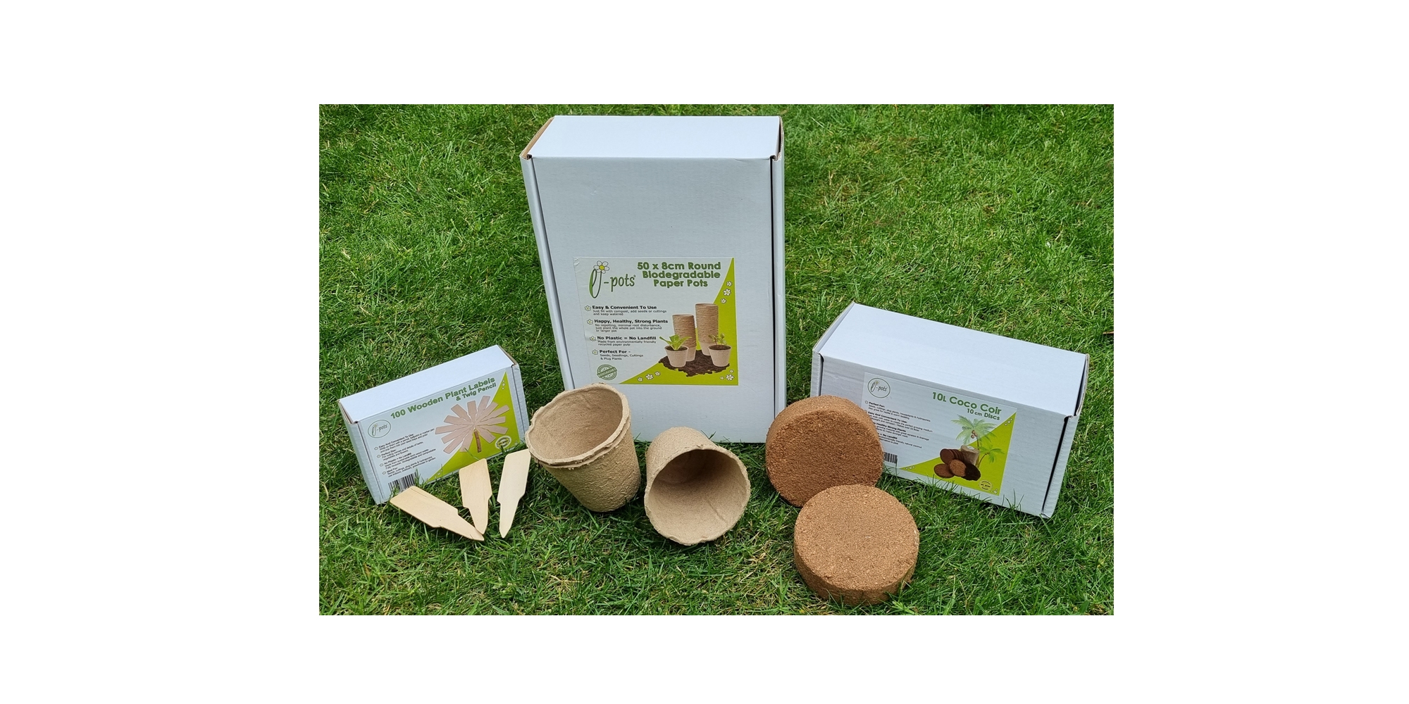 Potting Up Essentials Bundle Small - Pots, Labels, Soil - e-Pots