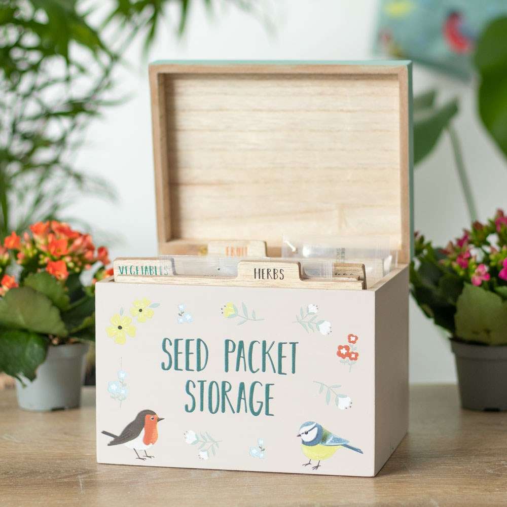 Seed Packet Storage Box & Dividers - Green - e-Pots