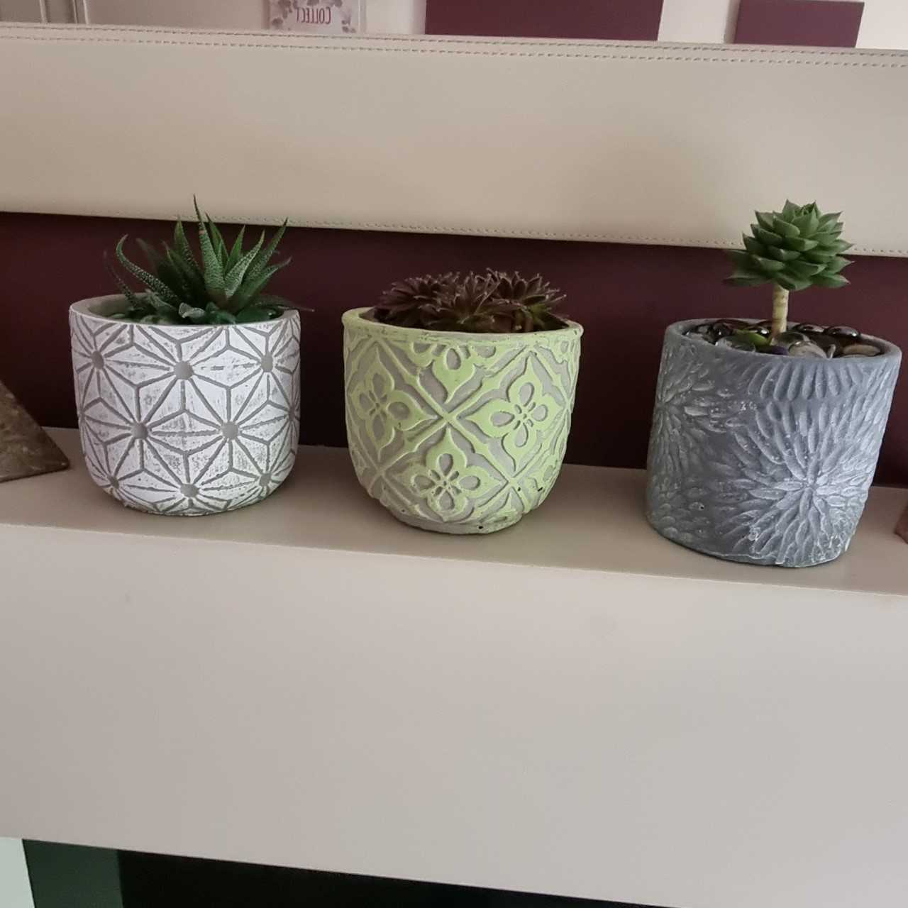 Grey Textured Plant Pot - Suitable for Indoors and Outside - e-Pots